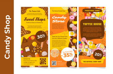 Sweet shop poster Royalty Free Vector Image - VectorStock