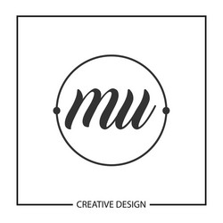 Initial letter mu logo template design Royalty Free Vector