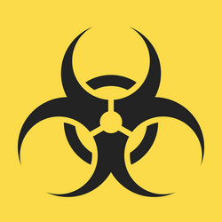 Toxic fish in bag skeleton warning danger Vector Image