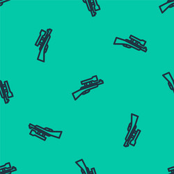 Set line sniper rifle with scope briefcase and Vector Image