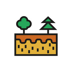 Earth hologram projection icon flat Royalty Free Vector