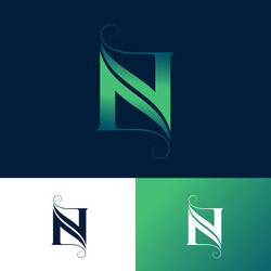 Green tea logo design with simple concept premium Vector Image