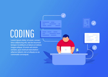 Software programmer cartoon Royalty Free Vector Image