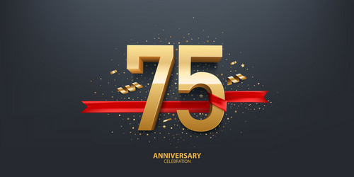75th anniversary celebration background Royalty Free Vector