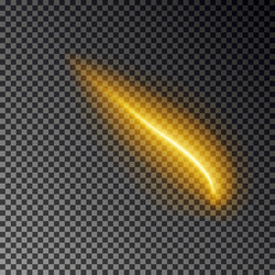 Light line effect gold glowing fire Royalty Free Vector