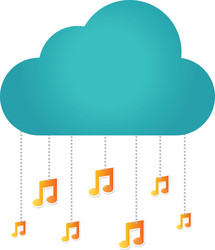 Music notes isolated icon Royalty Free Vector Image
