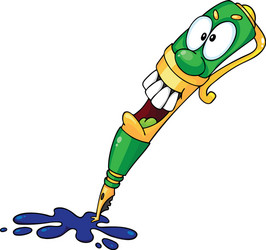 Funny pencils with paper Royalty Free Vector Image