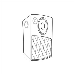 Speaker sound doodle art Royalty Free Vector Image