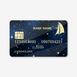 Bank card credit card template Royalty Free Vector Image