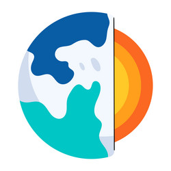 Earth core Royalty Free Vector Image - VectorStock