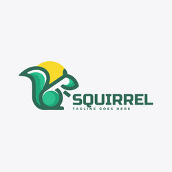 Logo engineer squirrel mascot cartoon style Vector Image