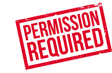 Permission required rubber stamp Royalty Free Vector Image