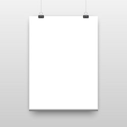 Paper poster a4 on white background Royalty Free Vector