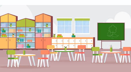 Preschool modern kindergarten children classroom Vector Image