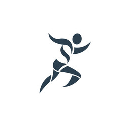 People running icon simple clip art design Vector Image