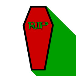 Rip coffin on white Royalty Free Vector Image - VectorStock