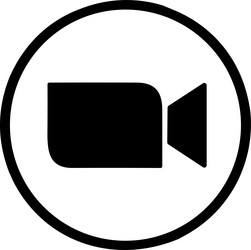 Zoom app logo application for video Royalty Free Vector