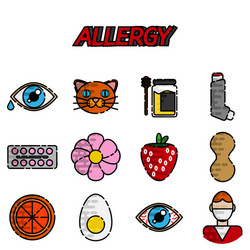 Food allergy abnormal immune response to Vector Image