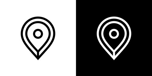 Simple location logo icon design map pin symbol Vector Image