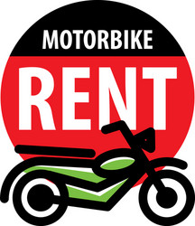 Motorcycle logo for rent Royalty Free Vector Image