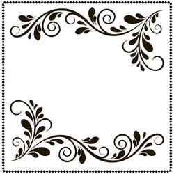Black Flower Border Designs