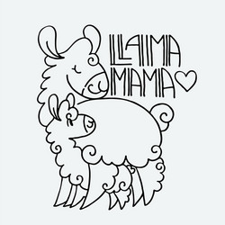 Mama Llama Vector Images (30)