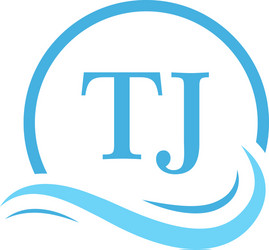 Hb lettering logo design in water wave modern Vector Image