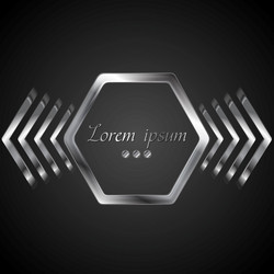 Abstract silver triangle logo design Royalty Free Vector