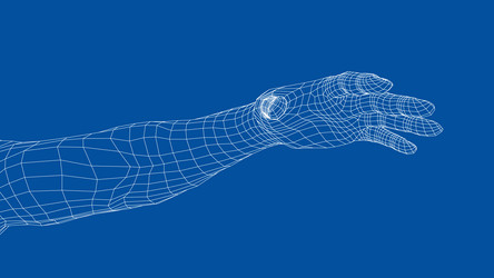 Hand rendering 3d Royalty Free Vector Image - VectorStock