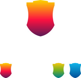 Iconic secure shield logo template strong Vector Image