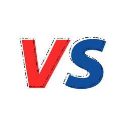 Versus vs letters fight text brush Royalty Free Vector Image