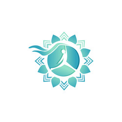 Wellness center logo design concept spa Royalty Free Vector
