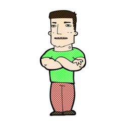 Tough Guy Face Cartoon