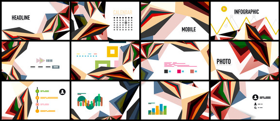 Modern triangle presentation template Royalty Free Vector