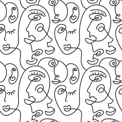 Abstract faces seamless pattern texture Royalty Free Vector