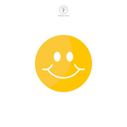 Smile emoji icon symbol template for graphic Vector Image
