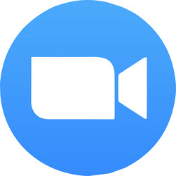 Zoom app logo application for video Royalty Free Vector