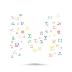 Alphabet logo design template with abc letters Vector Image