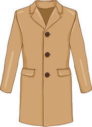 Black retro coat Royalty Free Vector Image - VectorStock