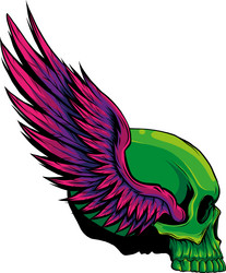 Human skull digital draw Royalty Free Vector Image