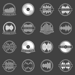 Sound wave music logo Royalty Free Vector Image