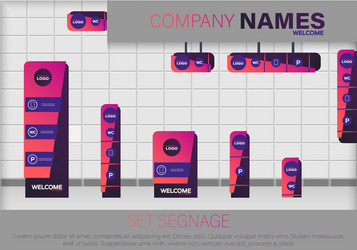 Exterior and Interior Signage Vector Images (over 340)