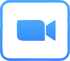 Zoom app logo application for video Royalty Free Vector