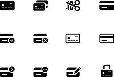 Loan and credit icons on white background Vector Image