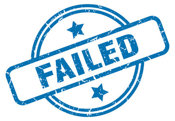 Fail stamp fail label round grunge sign Royalty Free Vector