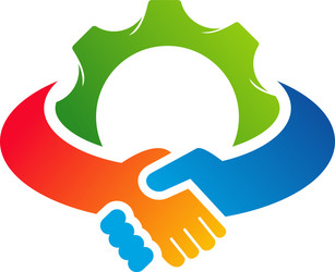 Gear deal logo template creative deal logo Vector Image