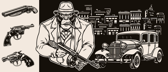 Mafia vintage concept Royalty Free Vector Image