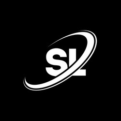 Sl logo design initial letter Royalty Free Vector Image