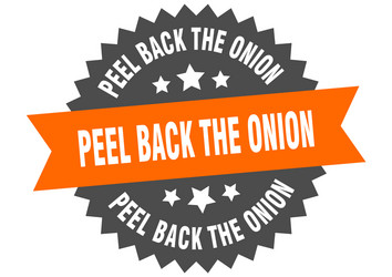 Peel back onion stamp Royalty Free Vector Image