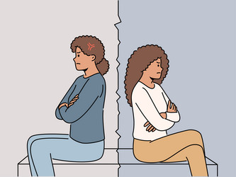 African american woman refusing to smoke making Vector Image